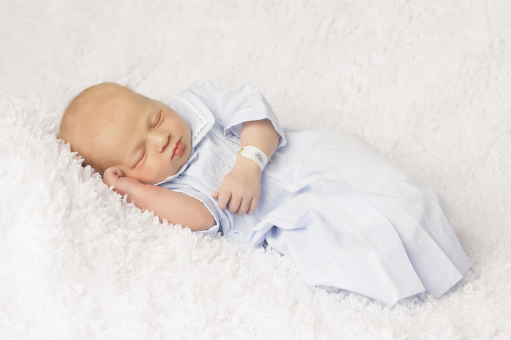 Feltman Brothers Blue Diamond Smocked Romper Creeper – Classic Baby ...